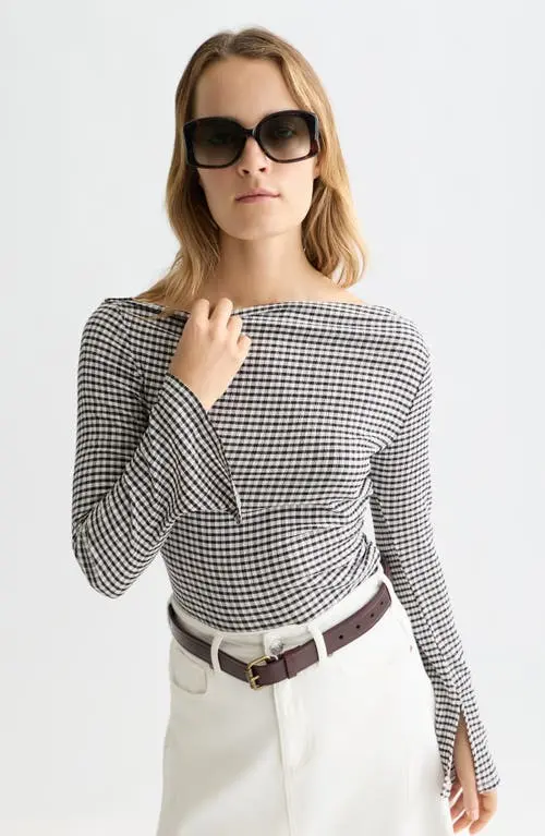 Scotch & Soda Gingham Seersucker Top