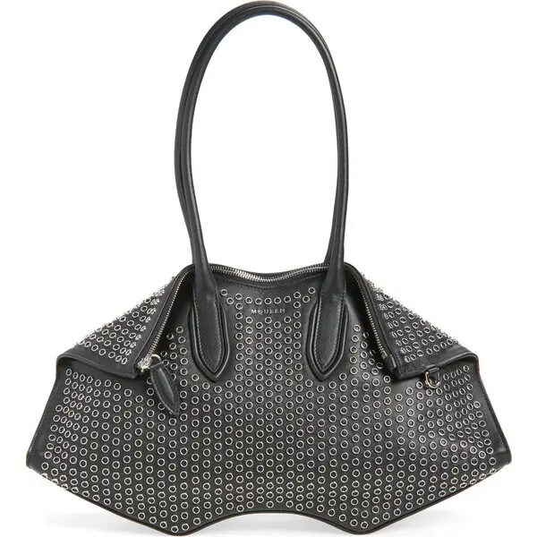 Alexander McQueen Manta Grommet Leather Handbag