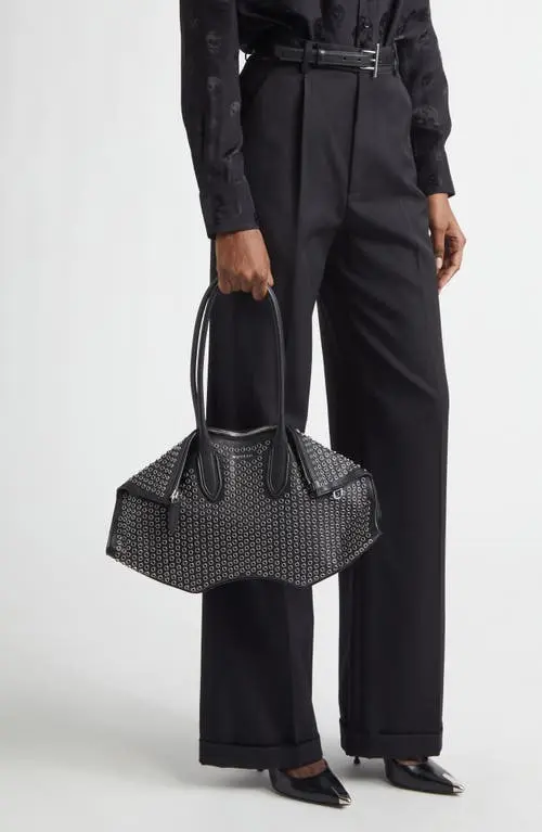 Alexander McQueen Manta Grommet Leather Handbag