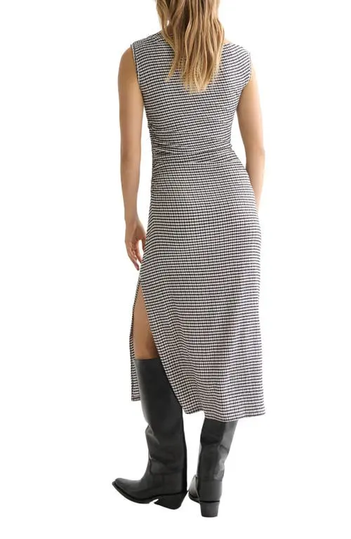 Scotch & Soda Asymmetric Neck Gingham Dress