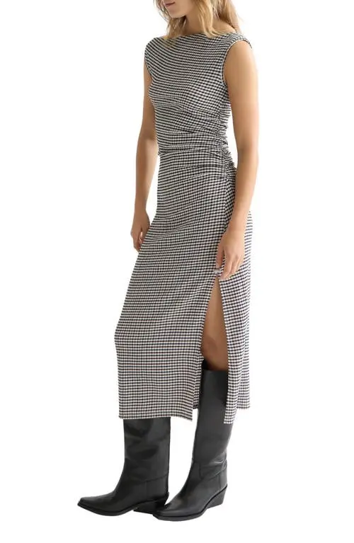 Scotch & Soda Asymmetric Neck Gingham Dress