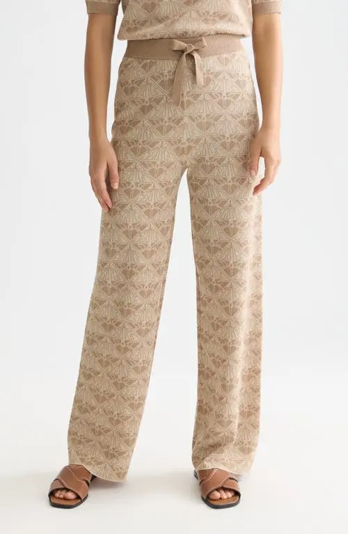 Scotch & Soda Logo Jacquard Knit Pants - Travertine