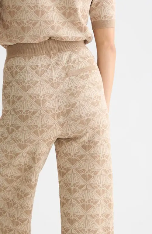 Scotch & Soda Logo Jacquard Knit Pants - Travertine