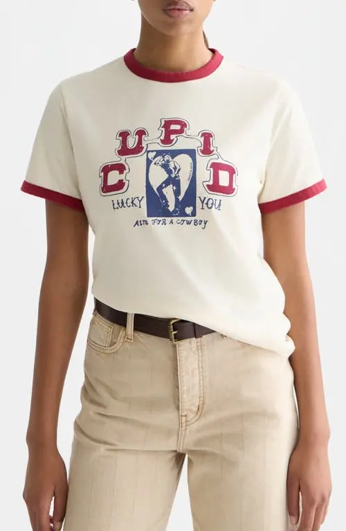 Scotch & Soda Cotton Blend Graphic Ringer T-shirt