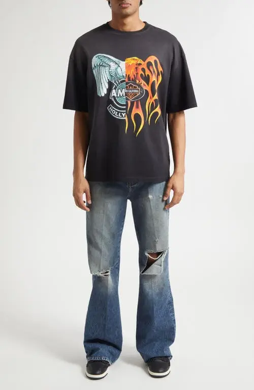 Amiri Oversize Splice Graphic T-shirt