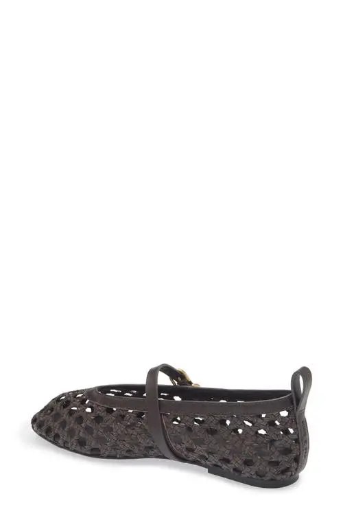 Rag & Bone Spire Woven Mary Jane Flat - Dark Purple