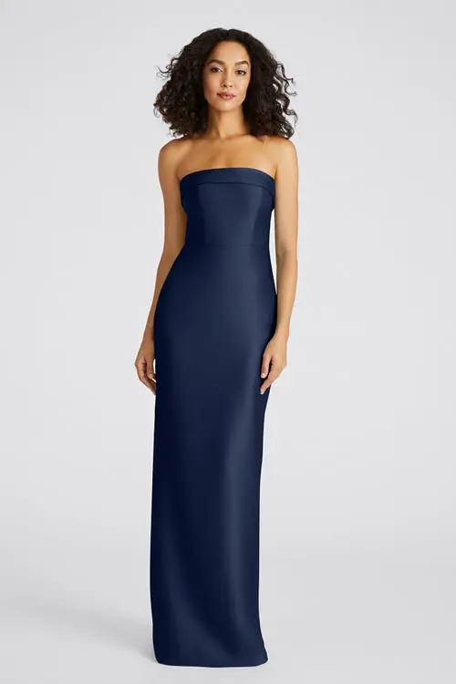 Theia Gaia Strapless Column Gown