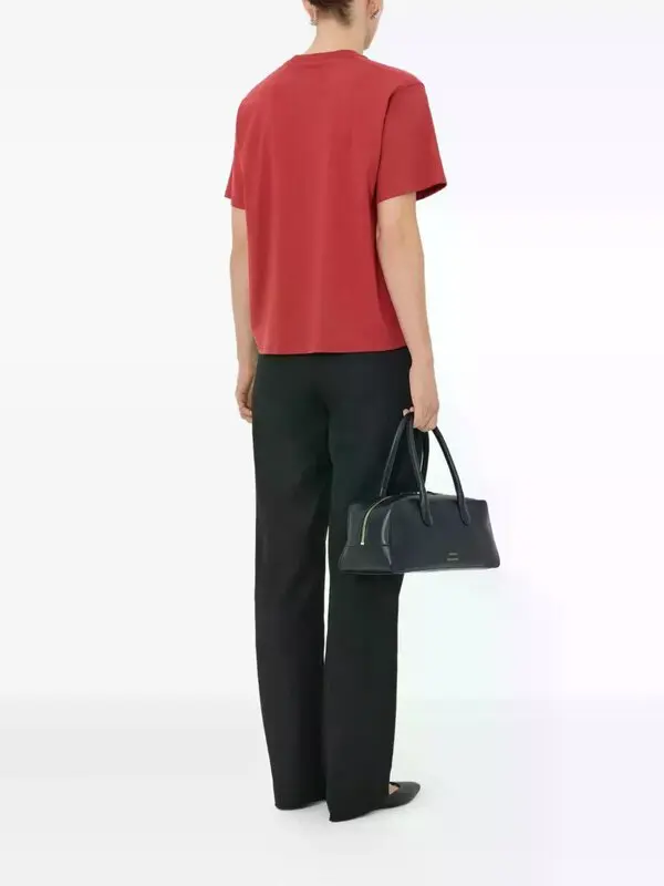 Loulou De Saison Embroidered Logo Crew-neck T-shirt - Red