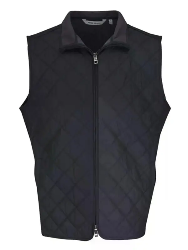 Peter Millar Quilted Zip-up Gilet - Black