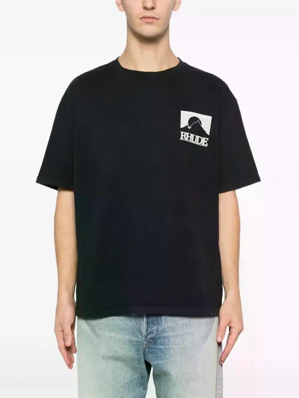 Rhude Graphic Crew-neck T-shirt - Black