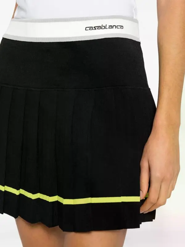 Casablanca Pleated Short Skirt