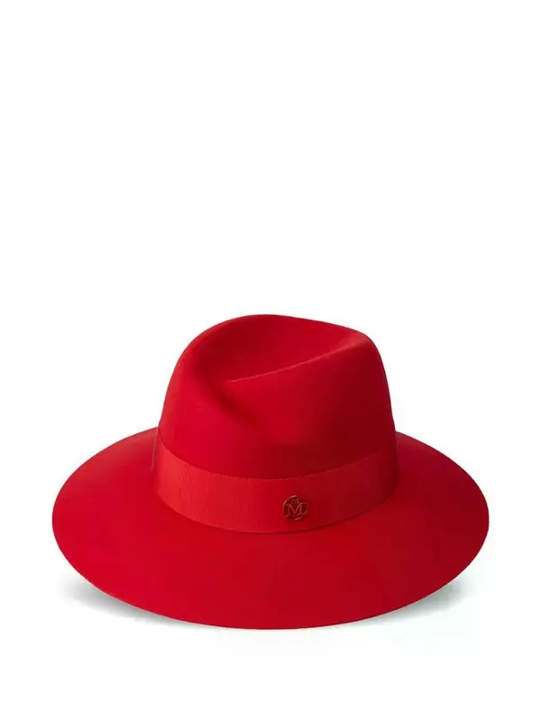 MAISON MICHEL Virginie Fedora Hat - Red