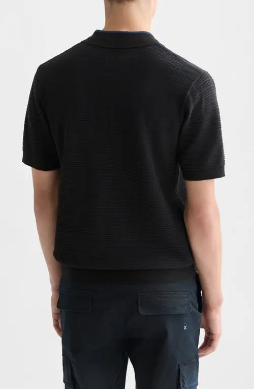 Scotch & Soda Structured Cotton Polo - Meteorite