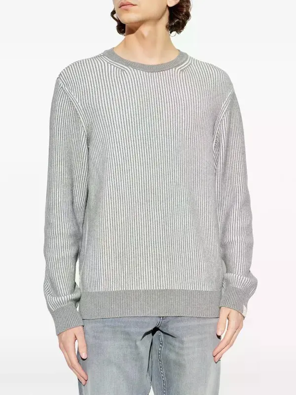 Rag & Bone Striped Knitted Sweater - Grey