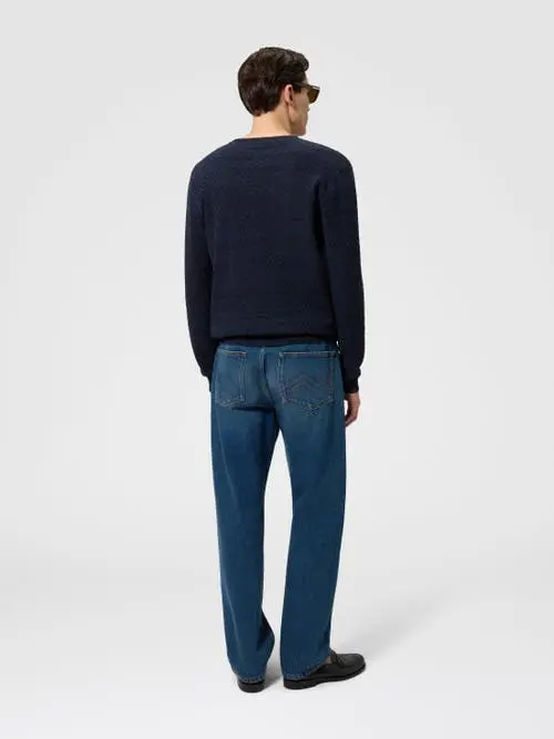 Missoni Crew-neck Pullover With Chevron Pattern - Blue