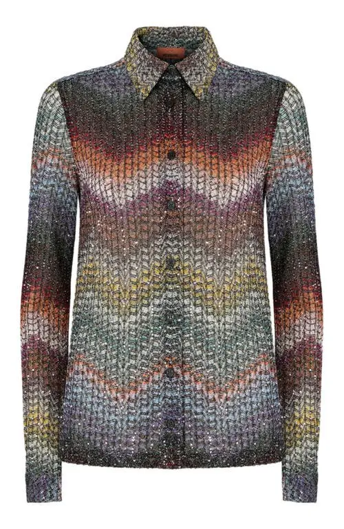 Missoni Viscose Lamé Blend Shirt With Sequins