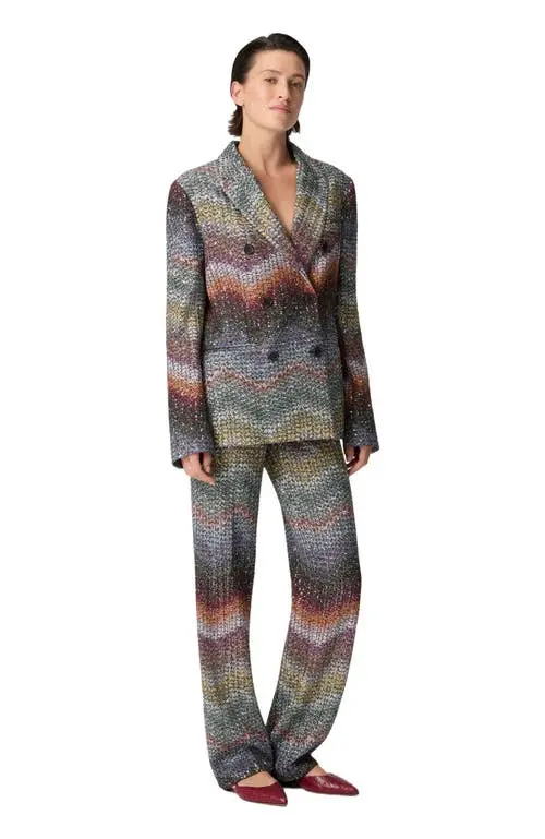 Missoni Double-breasted Blazer In Sequined Viscose Lam - Multicoloured