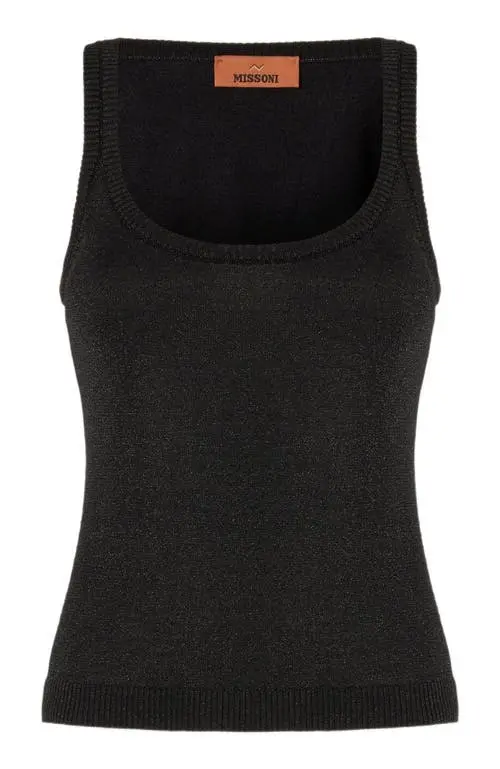 Missoni Tank Top In Viscose Lam - Black