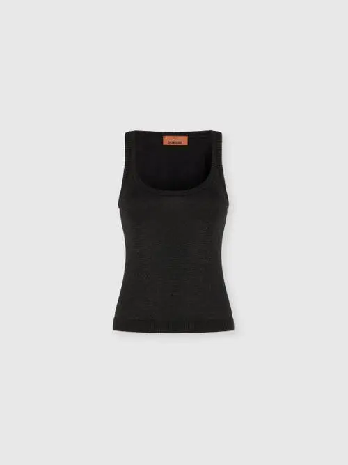 Missoni Tank Top In Viscose Lam - Black