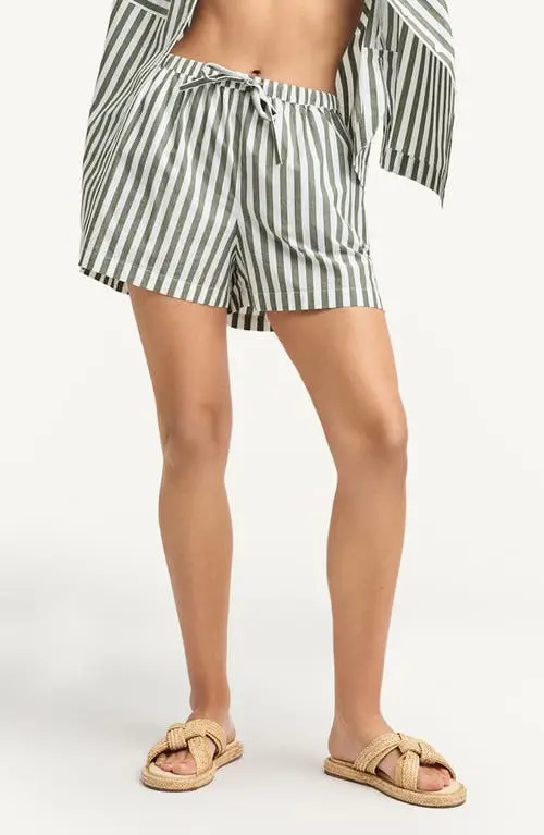 Vitamin A® Parker Organic Cotton Cover-up Shorts - Olive