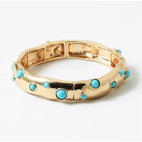 ERIN MCDERMOTT JEWELRY Turquoise And Bracelet - Gold