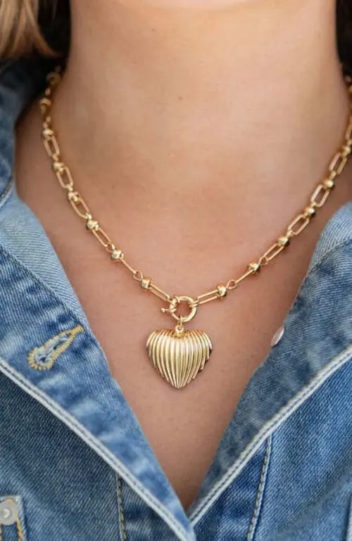 ERIN MCDERMOTT JEWELRY Tone Heart Pendant Necklace