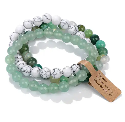 ERIN MCDERMOTT JEWELRY Isle Of Palms Stone Bracelets - Green
