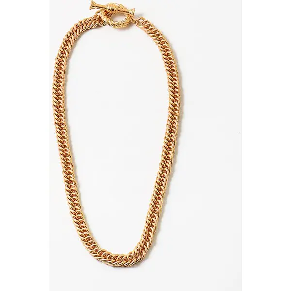 ERIN MCDERMOTT JEWELRY Vintage Coco Toggle Necklace - Gold