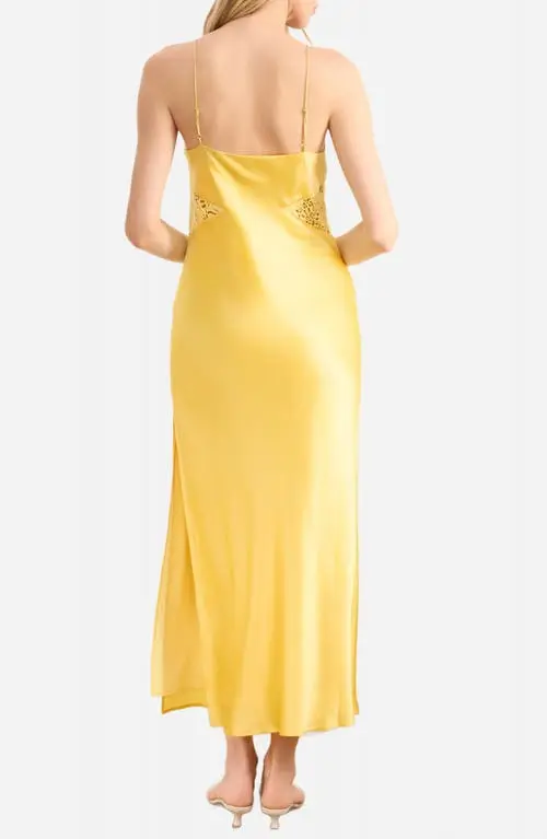 Cami Nyc Carli Lace Detail Slipdress - Custard