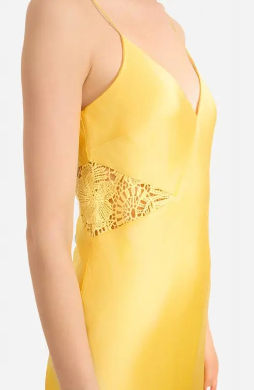 Cami Nyc Carli Lace Detail Slipdress - Custard