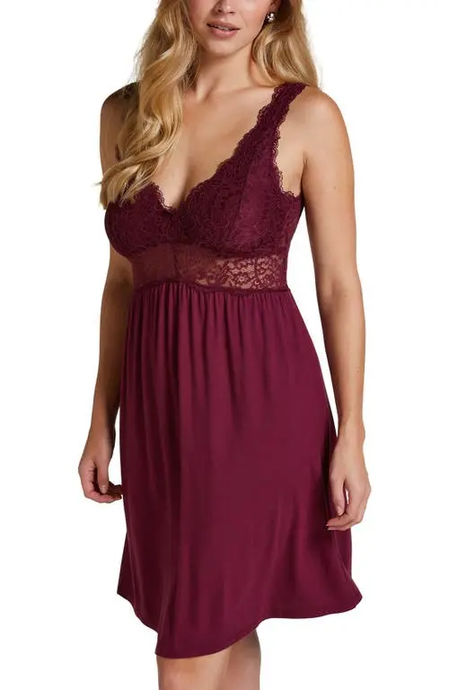 Hunkemoller Nora Lace Slip Dress - Red