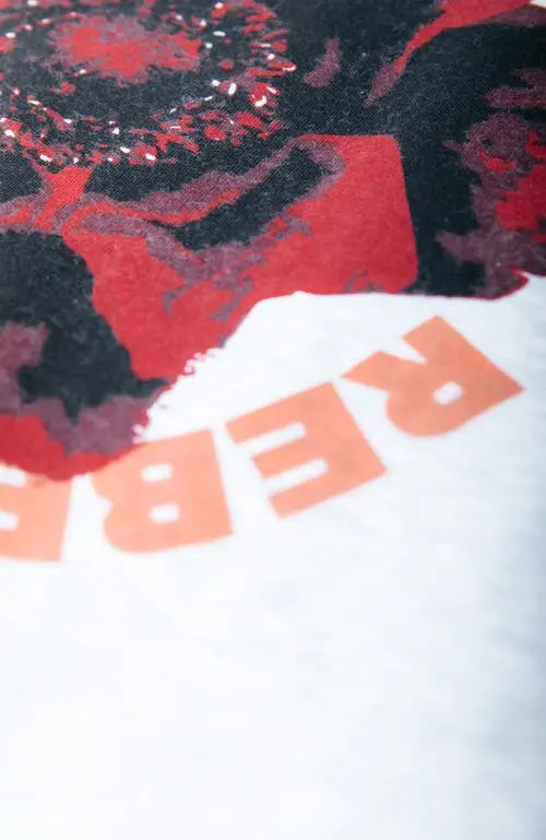COLOURFUL REBEL Cr Round Flower Dropped Shoulder Sweat
