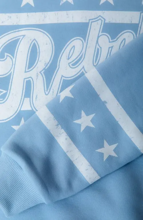 COLOURFUL REBEL Rebels Stars Dropped Shoulder Sweat - Halogen Blue