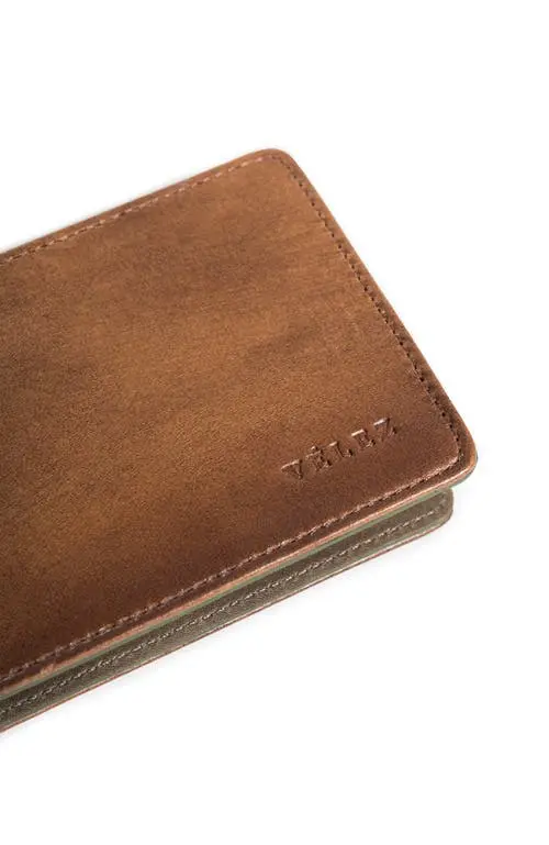VELEZ Minimalist Leather Bifold Wallet With Rfid Blocking