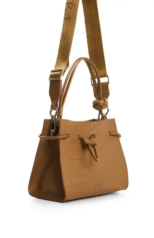 VELEZ Full Grain Leather Crossbody Bag - Brown