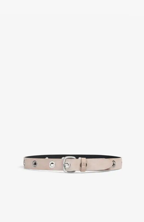 SCALPERS Eyelet Belt - Ecru