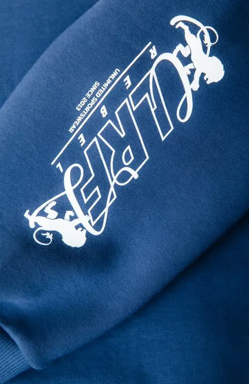 COLOURFUL REBEL Logos Relaxed Fit Sweatshirt - Deep Cobalt
