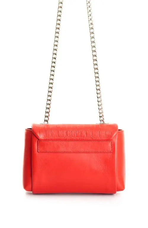 VELEZ Leather Croc-embossed Crossbody Bag