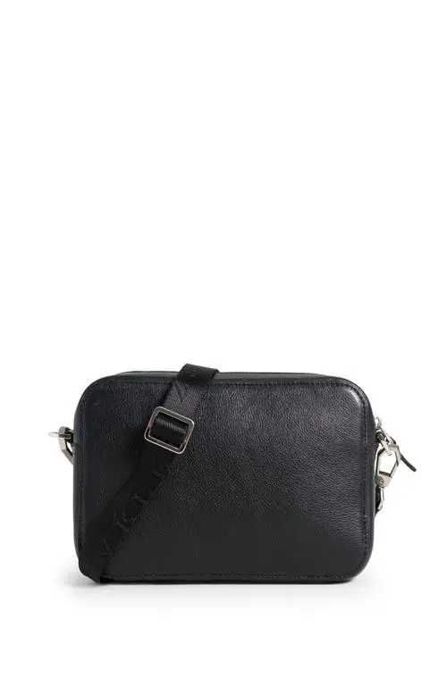 VELEZ Woven Leather Crossbody Bag