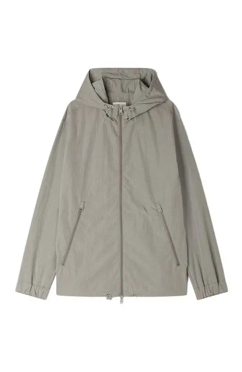 Sandro Technical Hooded Zip-up Jacket - Aluminum