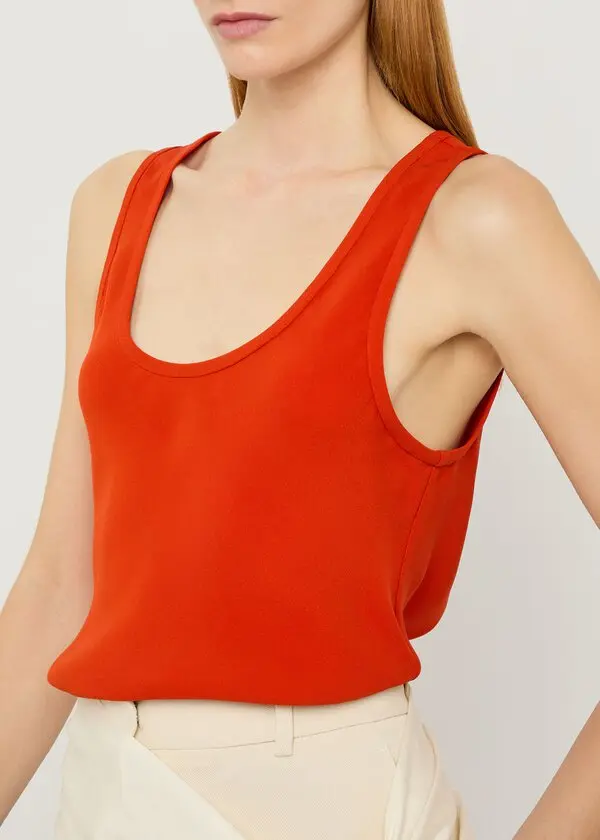 HEIRLOME Silk Tank Top - Orange