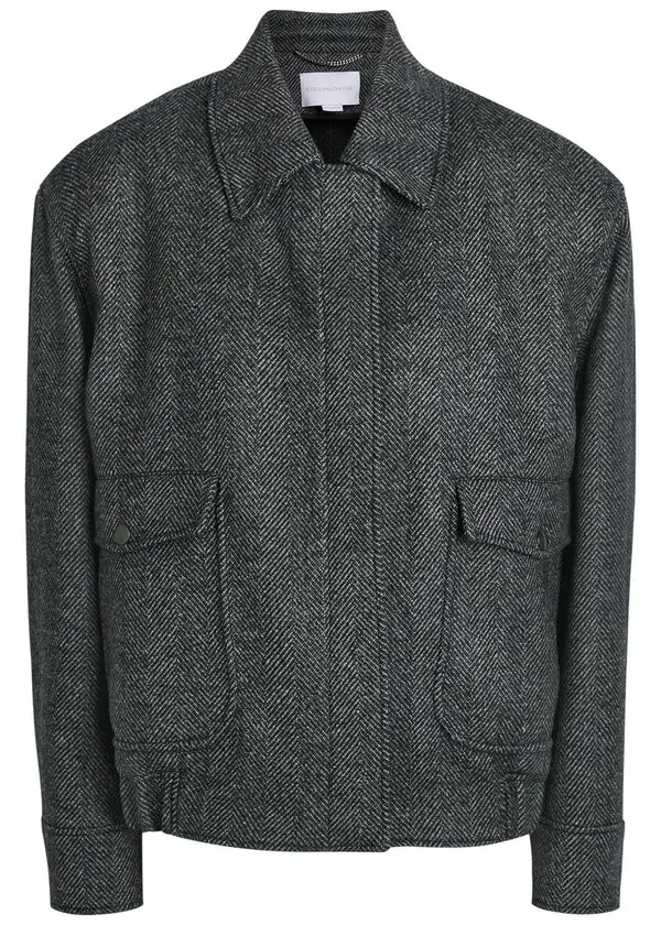 Stella McCartney Herringbone Wool Jacket - Grey