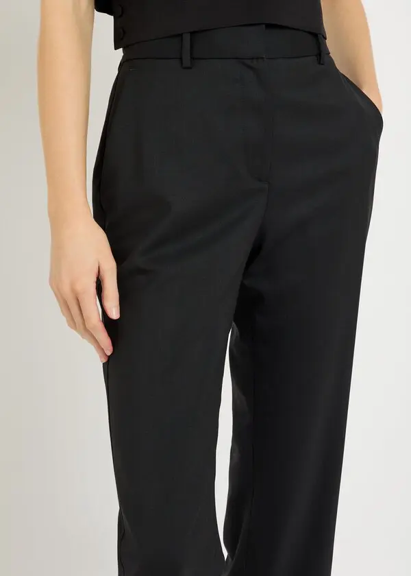 HEIRLOME Flared-leg Stretch-wool Trousers