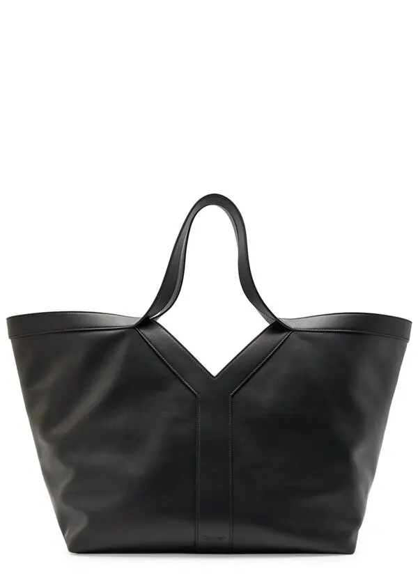 Saint Laurent Leather Tote Bag - Black