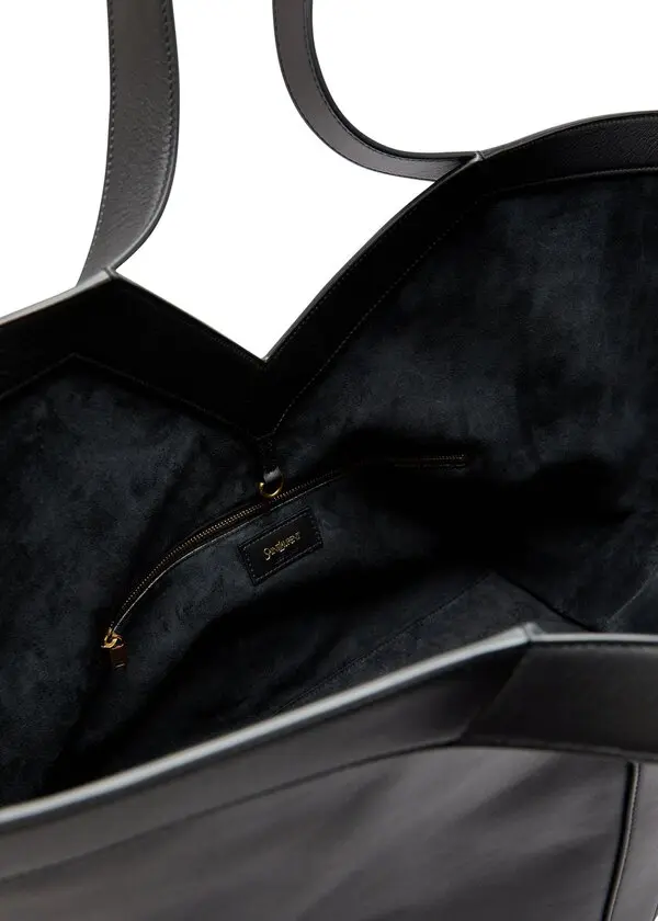 Saint Laurent Leather Tote Bag - Black