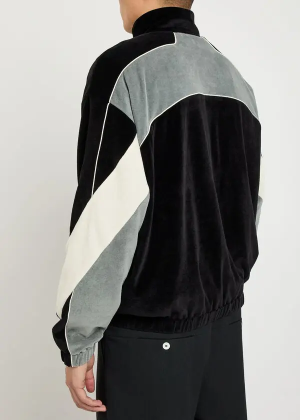Amiri Colour-blocked Velour Track Jacket