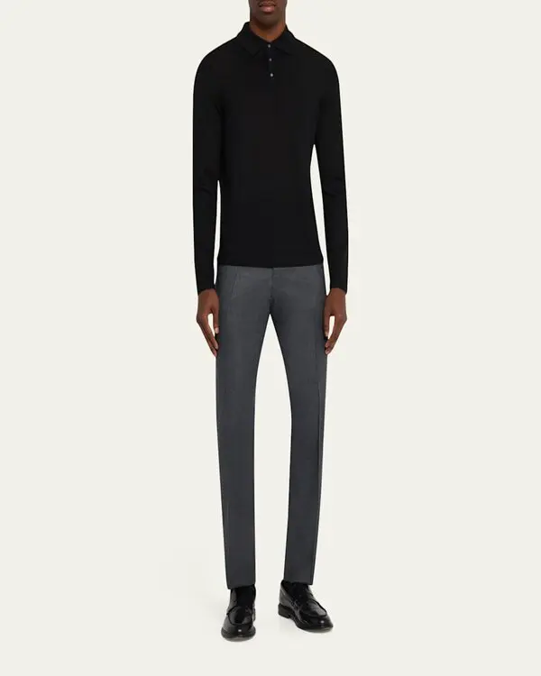 Cesare Attolini Wool Slim-fit Trousers