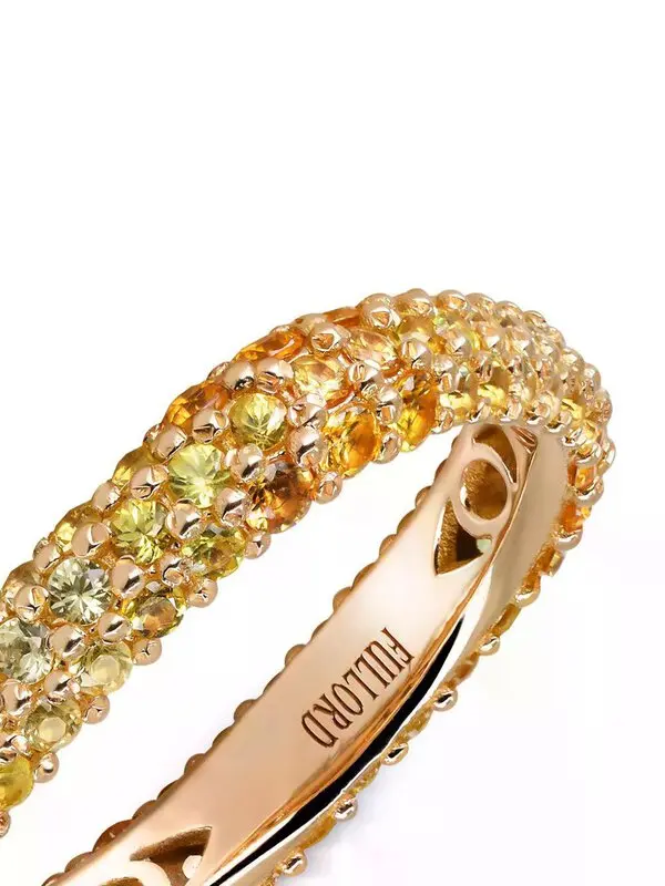 FULLORD 18kt Rose Gold Eternity Ring With Sapphires