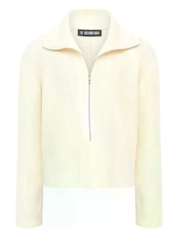 LGN LOUIS GABRIEL NOUCHI Zip Neck Sweater