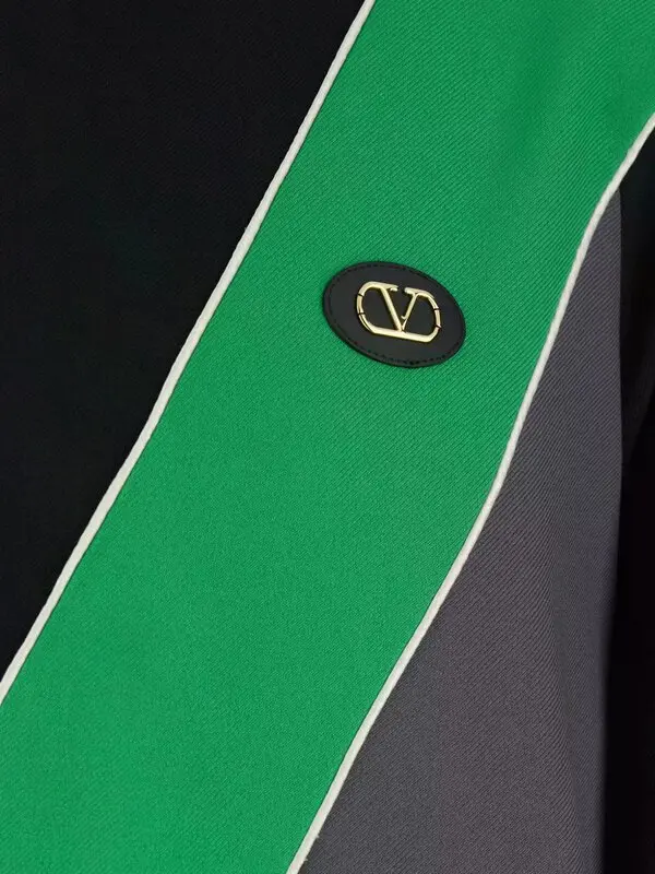 Valentino Garavani Vlogo Patch Zip Up Sweatshirt - Black
